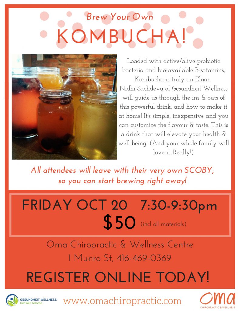 Make Your Own Kombucha Workshop | Riverside Toronto
